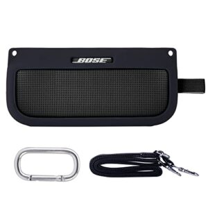 co2crea soft silicone case replacement for bose soundlink flex bluetooth portable speaker (silicone case, black case)