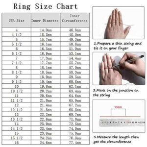 Bridal Sets Wedding Rings for Women 6-Prong Wedding Ring Set Platinum Plated Silver, 1 Carat Center Moissanite Engagement Ring Set Anniversary Promise Rings with Text Enfraving（size 7