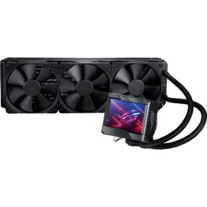 asus rog ryujin ii 360 rgb all-in-one liquid cpu cooler 360mm radiator (3.5"color lcd, embedded pump fan and 3xnoctua ippc 2000pwm 120mm radiator fans,compatible with intel lga1700, 1200 & am4 socket)