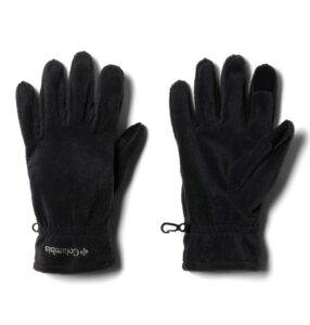 columbia men's steens mountain fleece glove, black, large