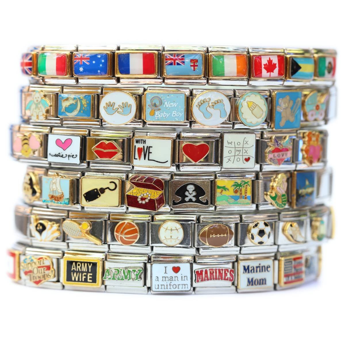 101 Assorted Italian Charms - Create Custom 9mm Charm Bracelets