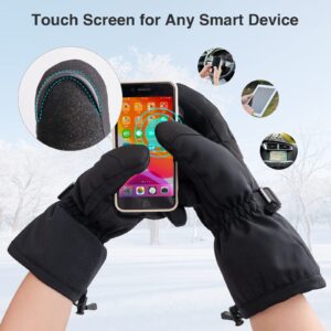 Heated Gloves,7.4V 2200MAH Electric Rechargeable Battery Motorcycle Gloves for Men Women, Warm Insulated Mitten Glove for Winter Cycling Riding Hunting Fishing Hand Warmer