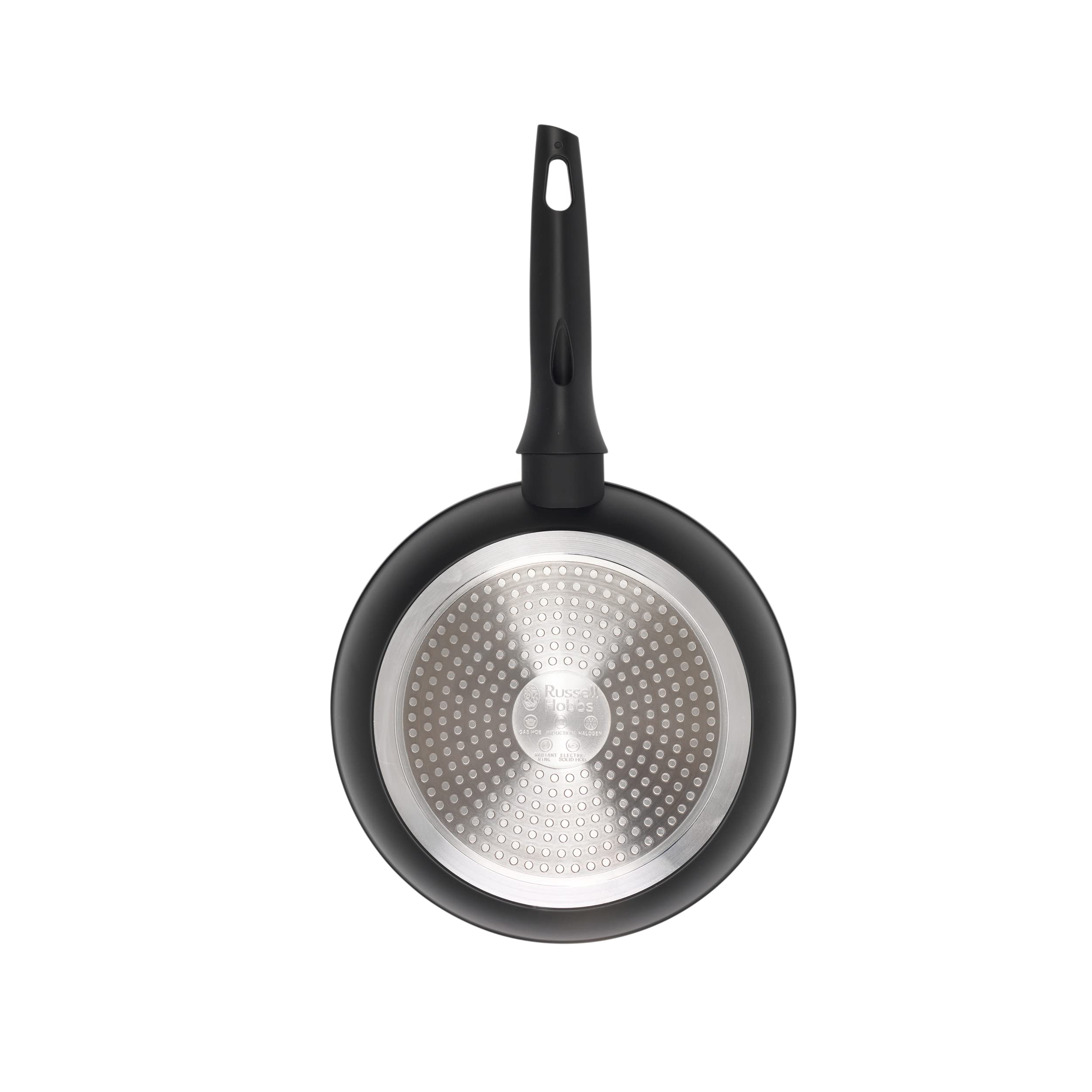 Russell Hobbs RH01666BEU Opulence Collection Non-Stick 24 cm Fry Pan, Induction and Dishwasher Safe, PFOA Free, Black and Gold, Aluminium Body, Metal Utensil Safe, Soft Bakelite Handle