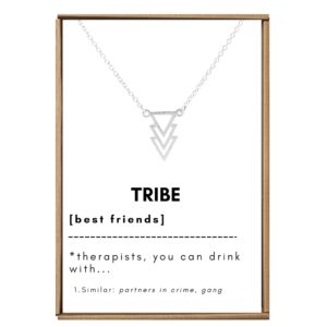 viy personal card tribe necklace for women friendship, friend christmas gifts, to my badass squad jewelry funny friend gifts for women, badass women gifts, best friend necklaces for women