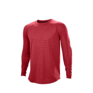 evoshield men's standard pro team training long sleeve, scarlet, small