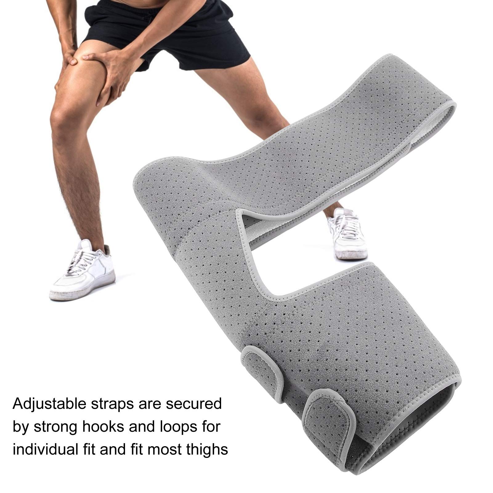 ZJchao Thigh Supports, Groin Wrap Adjustable Support for Hip Brace Ischialgia Relief Thigh Hamstring Compression Support Wrap Sacroiliac Joint Support Stabilizer Wraps Hip Support Groin Brace Wrap