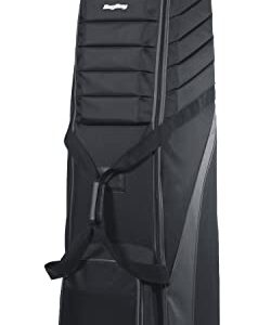 Bag Boy T-750 Golf Travel Cover for Airlines, Extra-Thick 4-Sided Padded Top, Internal Compression Strap, Lockable Full Wrap-Around Zipper, Black/Charcoal