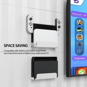 JDDWIN Switch OLED Wall Mount,Wall Mount for Switch/Switch OLED,All Metal Vertical Hanging On Wall (White)