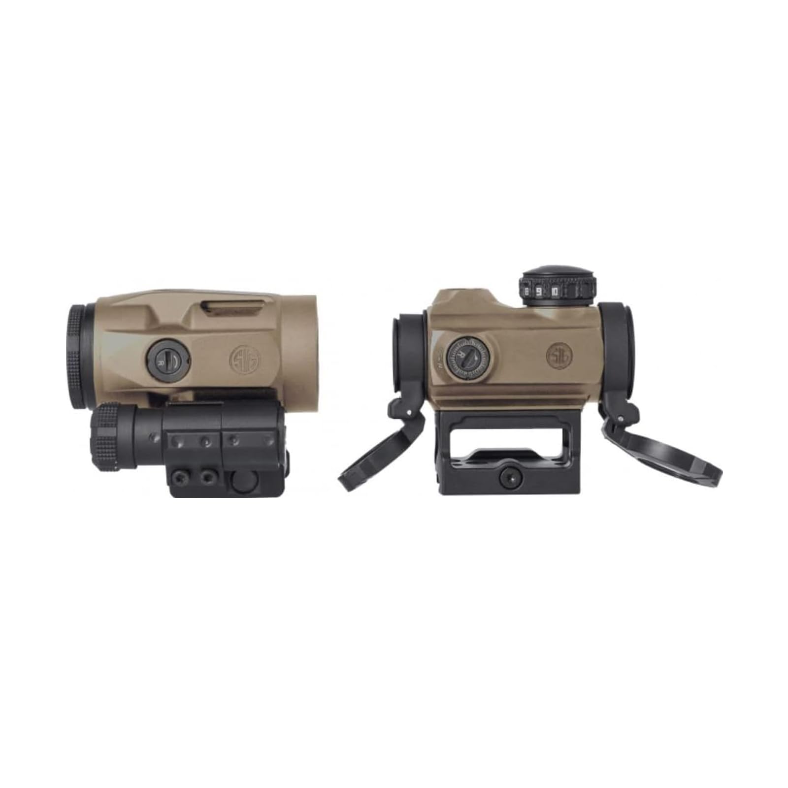 Sig Sauer Romeo-MSR FDE Compact Red Dot Sight and Juliet3 Micro Ultra-Compact Lightweight Waterproof Magnifier Combo Kit (SORJ72011)