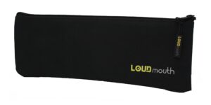 loudmouth long zippered pouch for large wireless microphones | mic bag | 12.5" x 4" (1 pack)