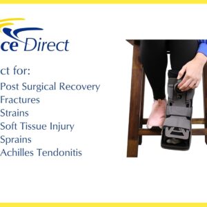 Brace Direct Full Shell Walker Boot (Lg) + Frozen Ice Cold Therapy Machine- Boot for Toe, Foot or Ankle Injury, Fractures, Sprains and Cold Circulating Therapy Unit