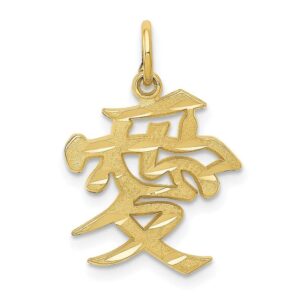 10k yellow gold love symbol charm