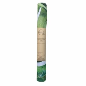 Premium Eco Yoga Mat Travel Banana Leaf by NIUME | Natural Rubber & Vegan Suede Microfiber - biodegradable, non-slip, grip that adjust to your practice | Profesional | Lightweight | Perfect for Hot Yoga, Bikram, Vinyasa, Pilates & Sweaty Workouts | 183 cm