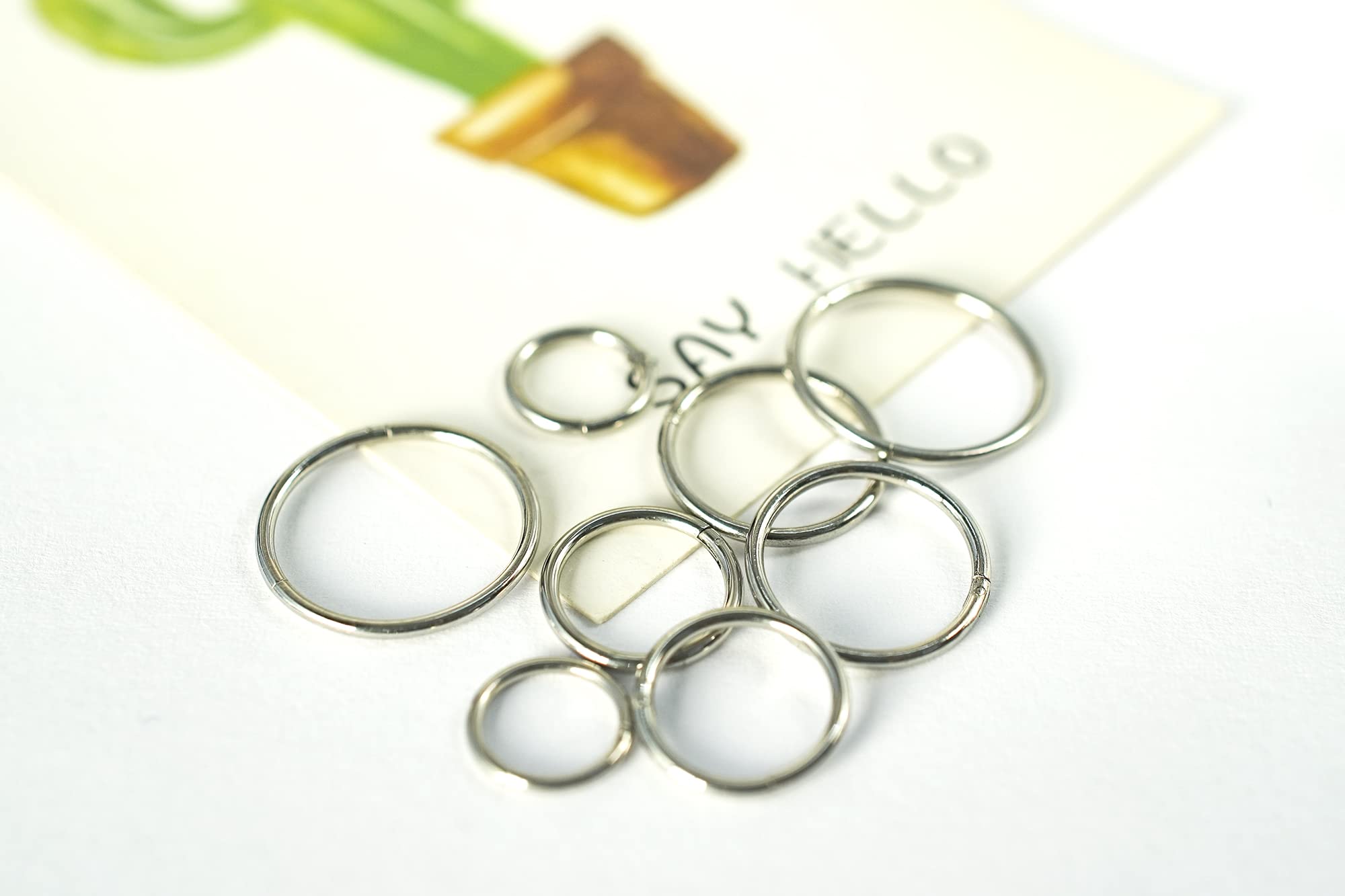 18G Surgical Steel Nose Rings Hoop Hinged Clicker Segment Helix Cartilage Daith Tragus Earrings Body Piercing Jewelry for Women Men Girls 6mm 8mm 10mm 12mm 4 pairs, Metal, No Gemstone