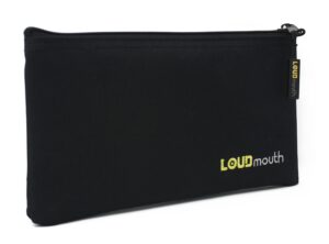 loudmouth zippered pouch for handheld wired microphones | mic bag | 9.25" x 5" (1 pack)