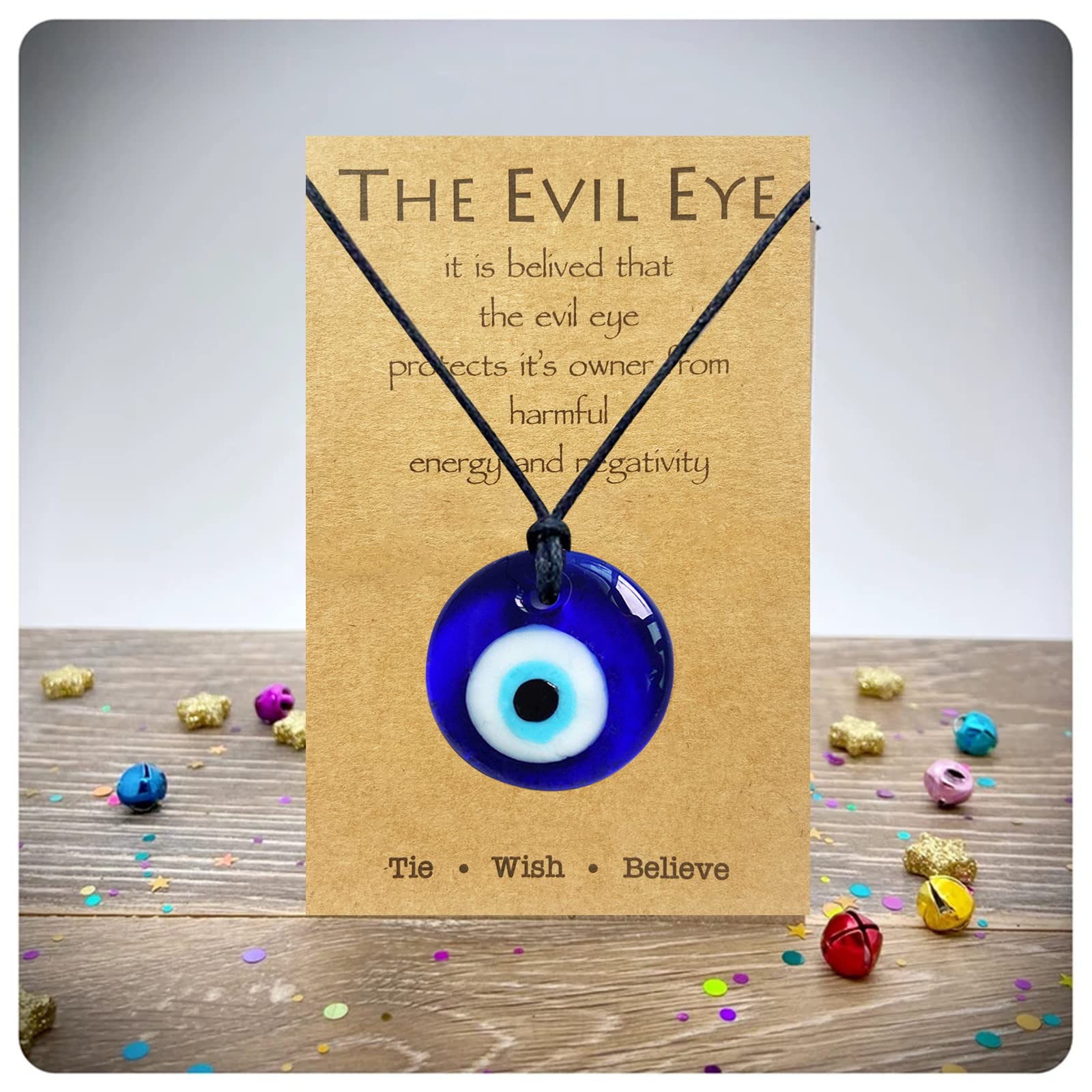 Long tiantian Evil Eye Necklace for Women Blue Turkish Leather Rope Eye Necklace Ojo Necklace Evil Eye Pendant Necklace Third Eye Lucky Protection Necklace (0.98in pendant 17.7in rope)…