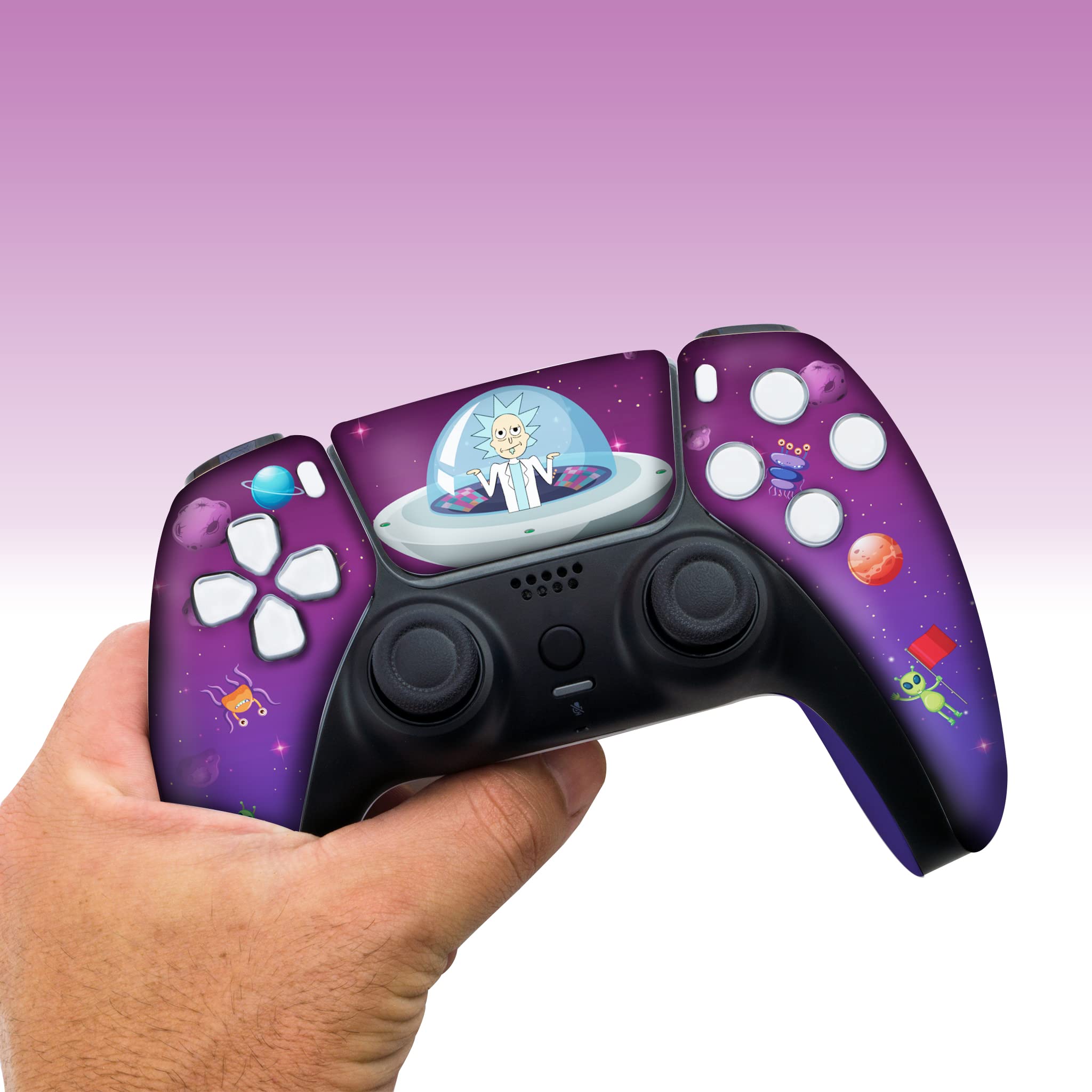 Ricky - Morty Custom PS-5 Controller Wireless compatible with Play-Station 5 Console by BCB Controllers | Proudly Customized in USA with Permanent HYDRO-DIP Printing (NOT JUST A SKIN)