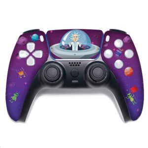 ricky - morty custom ps-5 controller wireless compatible with play-station 5 console by bcb controllers | proudly customized in usa with permanent hydro-dip printing (not just a skin)