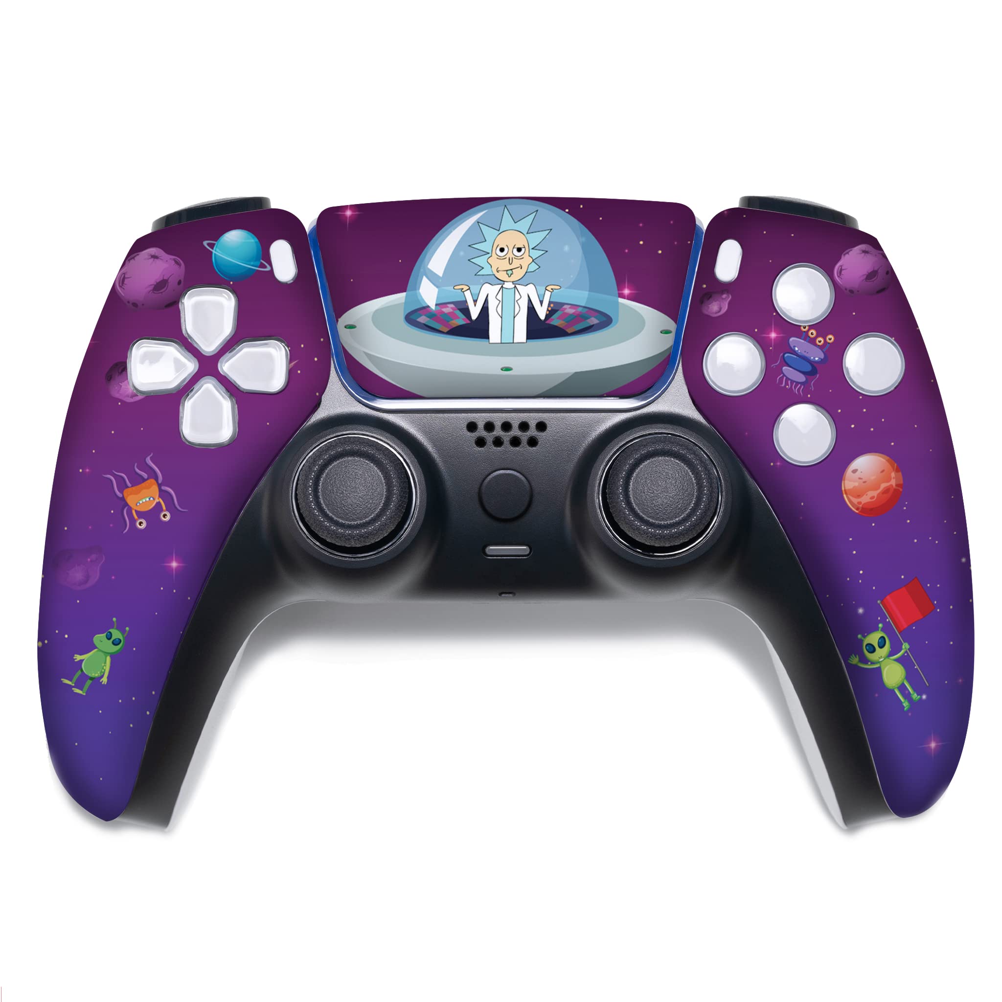 Ricky - Morty Custom PS-5 Controller Wireless compatible with Play-Station 5 Console by BCB Controllers | Proudly Customized in USA with Permanent HYDRO-DIP Printing (NOT JUST A SKIN)