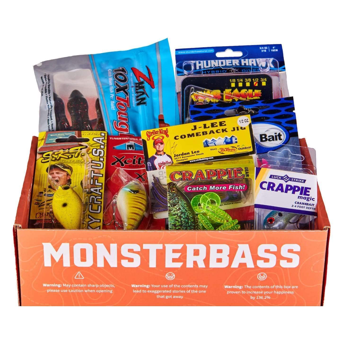 MONSTERBASS Fishing Kit for Bass, Crappie, Trout, Pike, Panfish Filled with Professional Fishing Tackle Items. Premium Fishing Baits to Upgrade Your Bass and Panfish Tackle