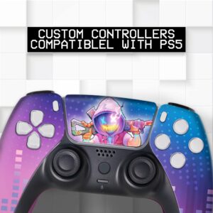 BABY CUDDLE BOX Neon Abyss Custom PS-5 Controller Wireless compatible with Play-Station 5 Console by BCB Controllers | Proudly Customized in USA with Permanent HYDRO-DIP Printing (NOT JUST A SKIN)