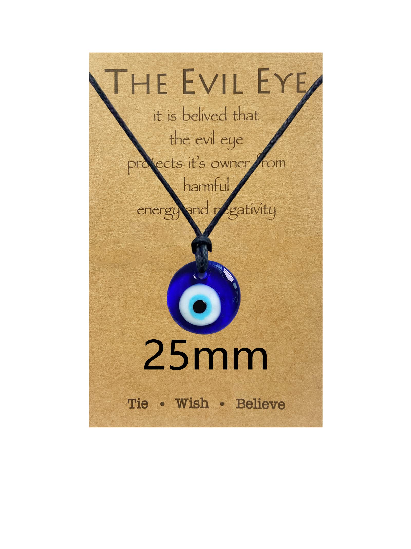 Long tiantian Evil Eye Necklace for Women Blue Turkish Leather Rope Eye Necklace Ojo Necklace Evil Eye Pendant Necklace Third Eye Lucky Protection Necklace (0.98in pendant 17.7in rope)…