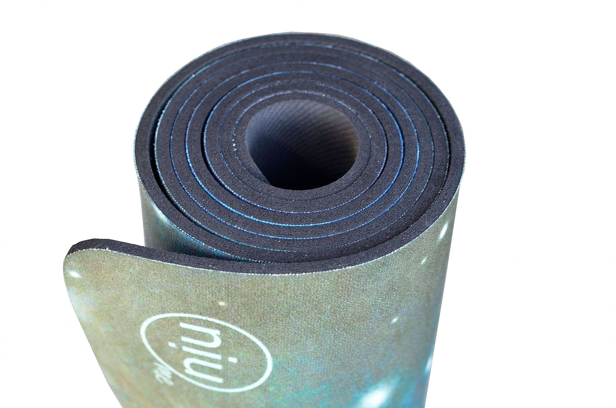 Premium Eco Yoga Mat Travel Interstellar by NIUME | Natural Rubber & Vegan Suede Microfiber - biodegradable, non-slip, grip that adjust to your practice | Profesional | Lightweight | Perfect for Hot Yoga, Bikram, Vinyasa, Pilates & Sweaty Workouts | 183 c