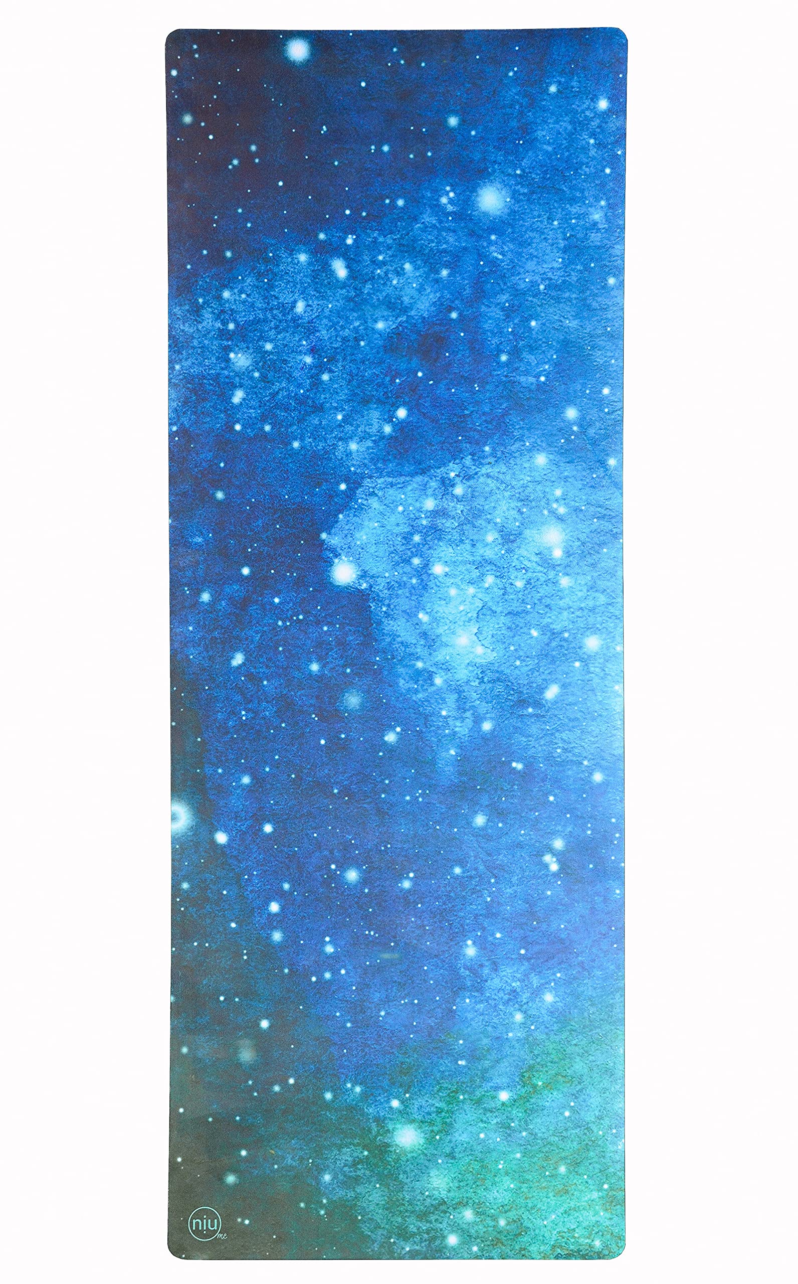 Premium Eco Yoga Mat Travel Interstellar by NIUME | Natural Rubber & Vegan Suede Microfiber - biodegradable, non-slip, grip that adjust to your practice | Profesional | Lightweight | Perfect for Hot Yoga, Bikram, Vinyasa, Pilates & Sweaty Workouts | 183 c