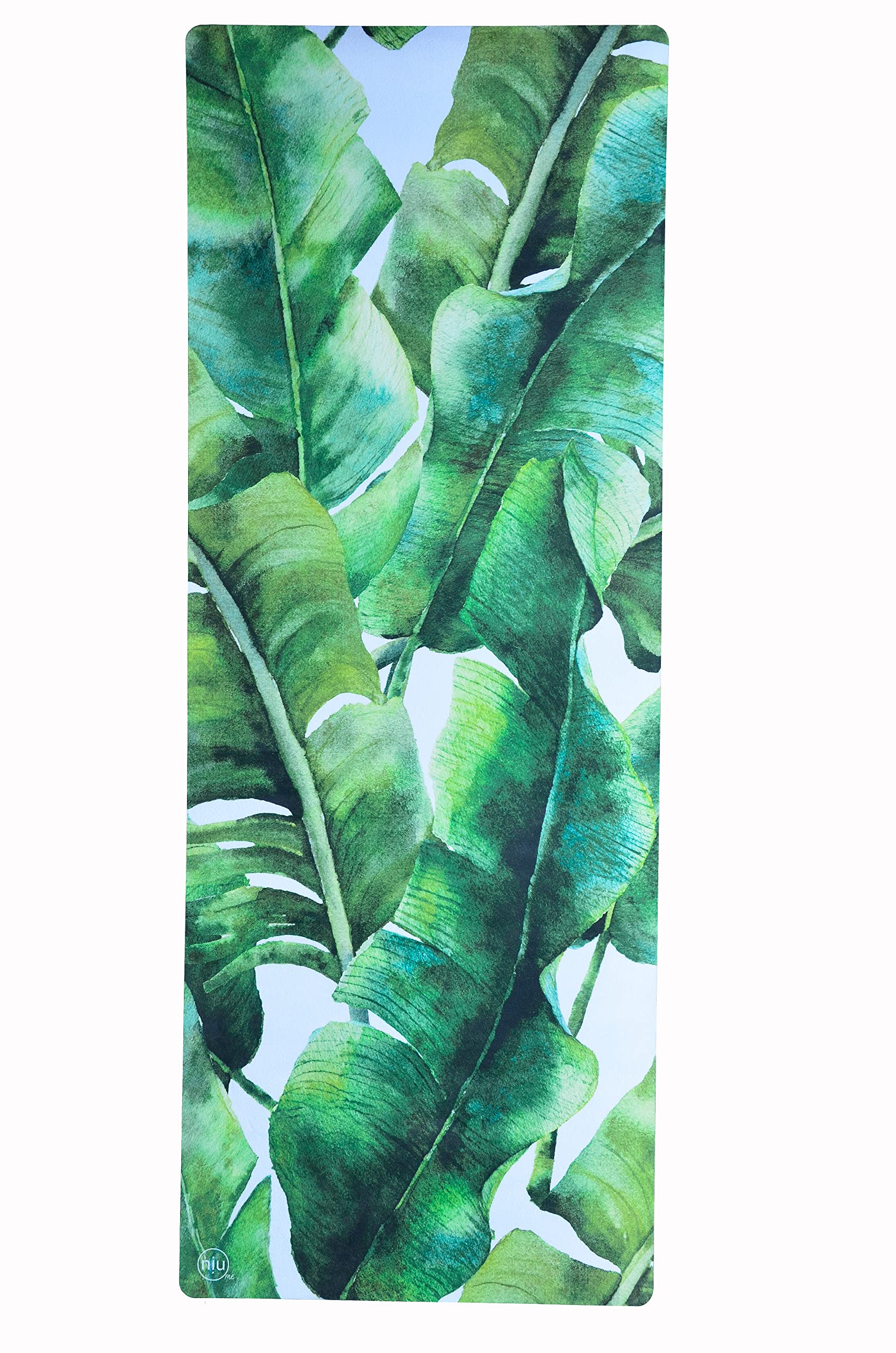 Premium Eco Yoga Mat Travel Banana Leaf by NIUME | Natural Rubber & Vegan Suede Microfiber - biodegradable, non-slip, grip that adjust to your practice | Profesional | Lightweight | Perfect for Hot Yoga, Bikram, Vinyasa, Pilates & Sweaty Workouts | 183 cm