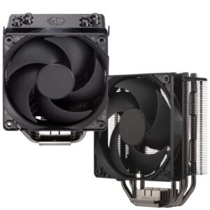 Cooler Master Hyper 212 Black CPU Air Cooler with Silencio Fan, Gun-Metal Fins, and Copper Heat Pipes - For AMD Ryzen and Intel LGA CPUs