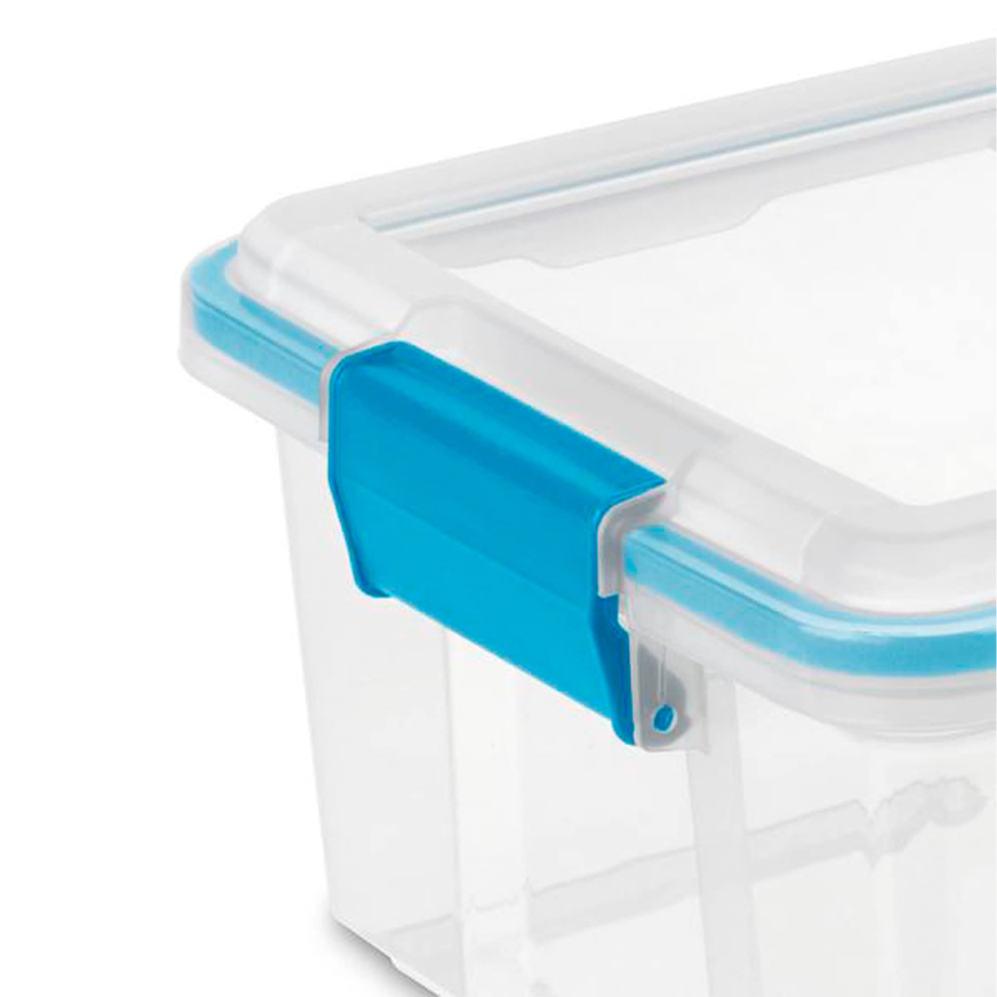 Sterilite Gasket Box, Stackable Storage Bin with Latching Lid, 12 Quart, 12 Pack