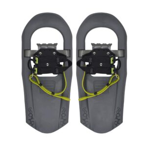 exuan 16‘’ snowshoes for youth kids boys and girls, lightweight aluminum alloy all terrain snow shoes with adjustable bindings with carrying tote bag (size : 16")