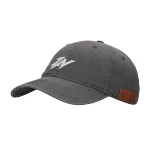 unisex vintage washed twill cotton baseball cap soft unstructured adjustable dad hat (dark grey)