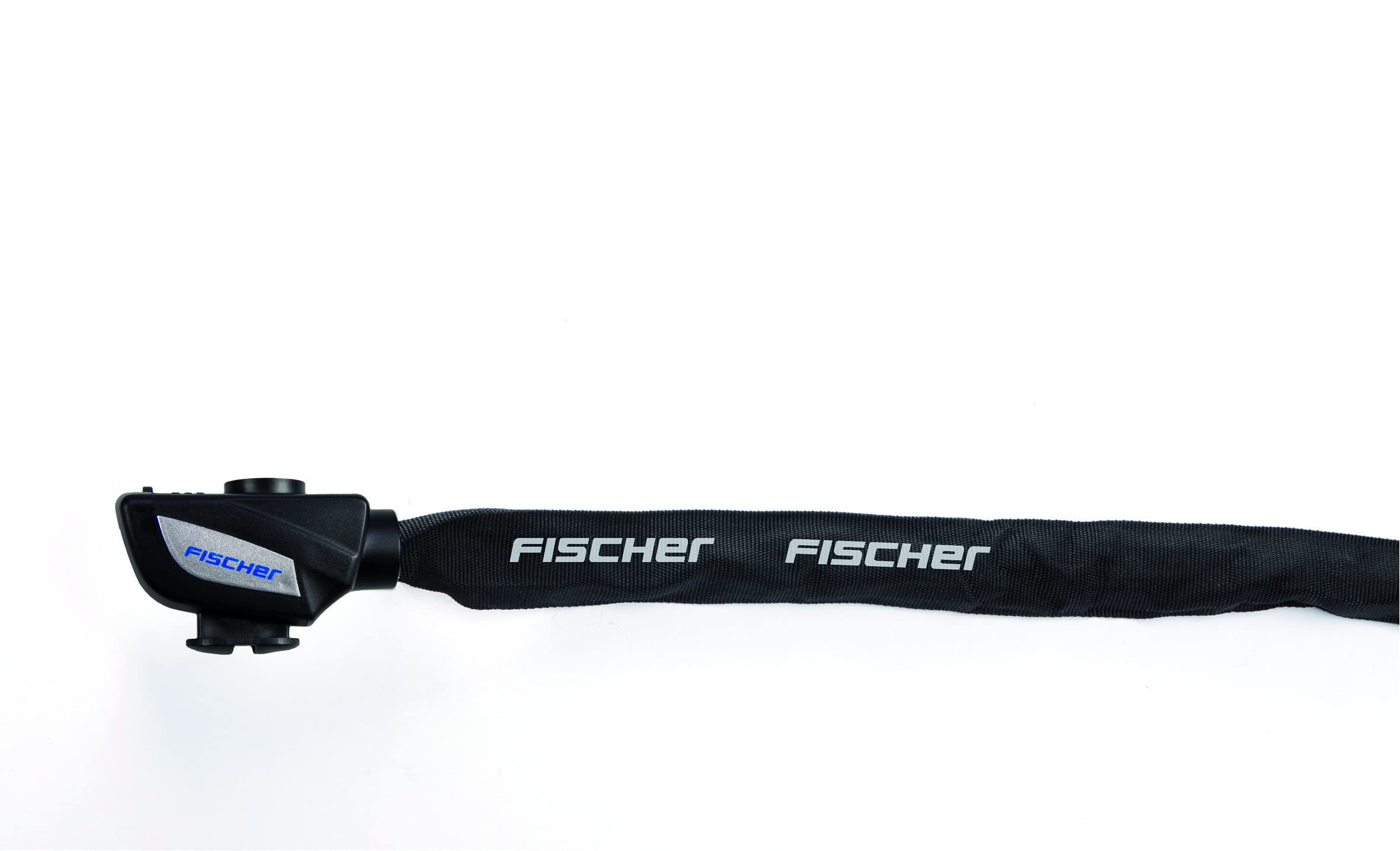 FISCHER 50461 Fahrradschloss Kettenschloss Neopren 130cm 6mm mit Schlüssel Sicherheitsschloss E-Bike Diebstahlschutz Massiv Lang Sicher Chain Lock, Multicoloured, Normal