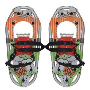 exuan snow terrain snowshoes, kids snowshoe | lightweight aluminum alloy all terrain snow shoes with adjustable bindings for boys/girls up to 100lbs