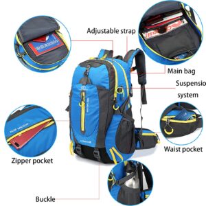 LZJDS 40L Climbing Travel Backpack Waterproof Breathable Durable Backpack for Hiking Camping Ski,Black