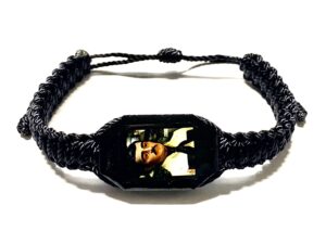 jesus malverde black corded adjustable bracelet wood charm women men pulsera negra