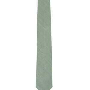 Spring Notion Men's Linen Blend Necktie and Pocket Square Handkerchief Hanky Set Sage