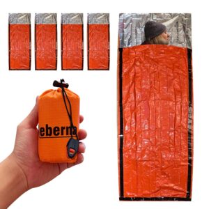 emergency bivy sack bivy bag - emergency sleeping bags 4 pack mylar survival sleeping bag emergency bivvy sack waterproof lightweight foil military patriot compact gear blanket thermal escape camping