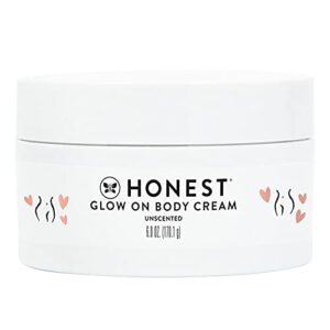 the honest company honest mama glow on body cream | hydrates, firms, + tightens skin | shea butter, avocado oil, vitamin e | 6 oz