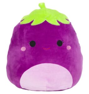 squishmallows official kellytoy 12" glena the eggplant - ultrasoft stuffed veggie plush toy