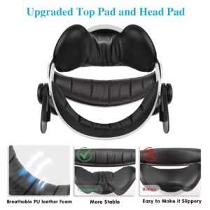 NEWENMO Adjustable Head Strap for Meta/Oculus Quest 2 Enhanced Support and Comfort, Upgraded Head Strap Reduce Head Pressure, Protective Head Strap for Quest 2 Accessories in VR