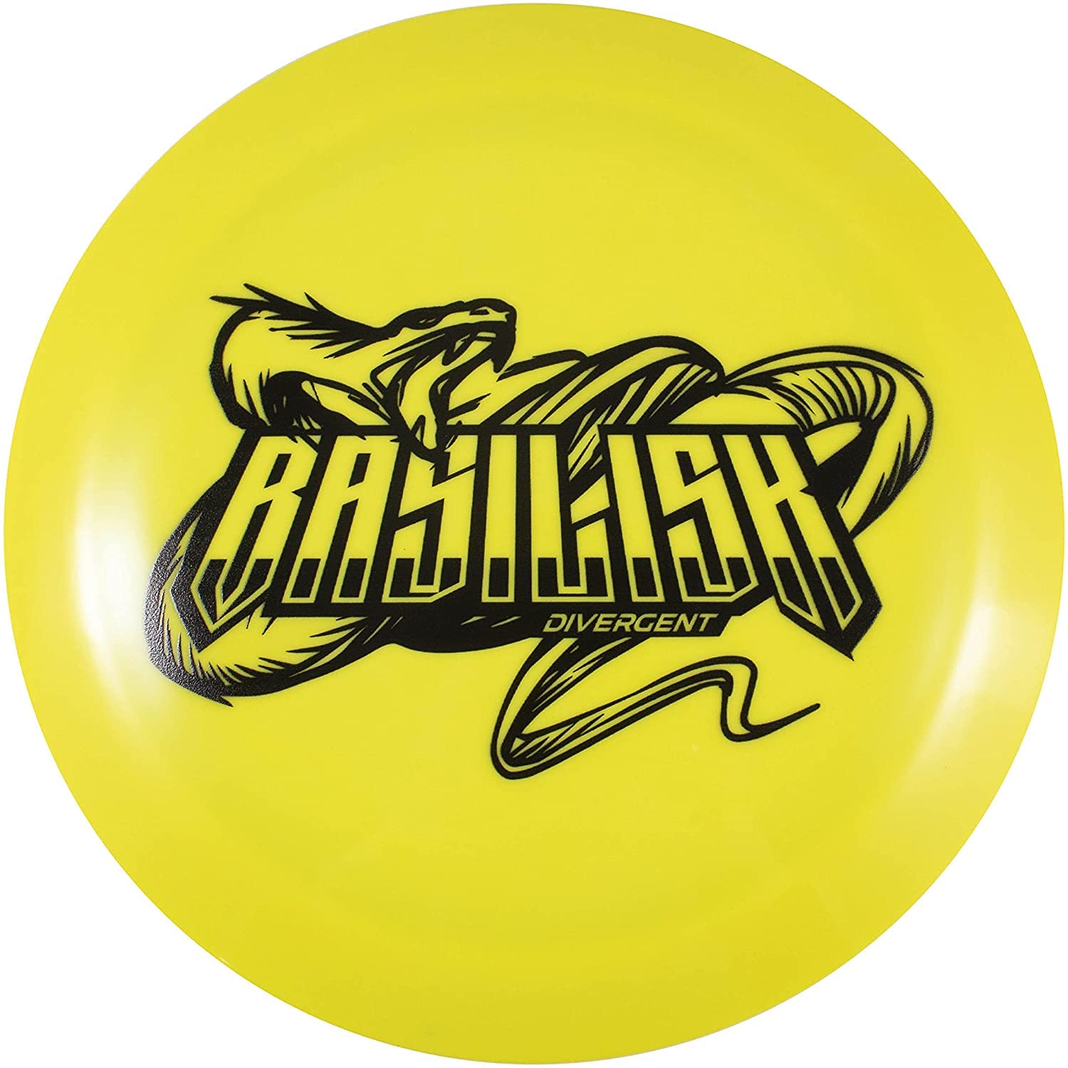 Divergent Discs Basilisk Long Range Disc Golf Driver (Yellow)