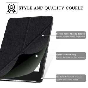 Soke Case for Kindle Paperwhite (11th Generation-2021 Release), Premium Fabric Cover with Auto Wake/Sleep & Multi-Viewing Angles for 6.8" Kindle Paperwhite & Signature Edition E-Reader, Black