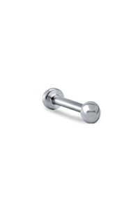 316l surgical steel labret style nose stud internally threaded screw post 9/32" 2.5mm ball 16g