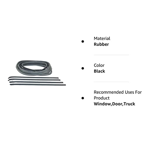 Weatherstrip Seal Kit Compatible with 1980-1993 Dodge D150 1981-1993 D250 D350 Ramcharger W150 W250 W350 1980-1981 Plymouth Trailduster