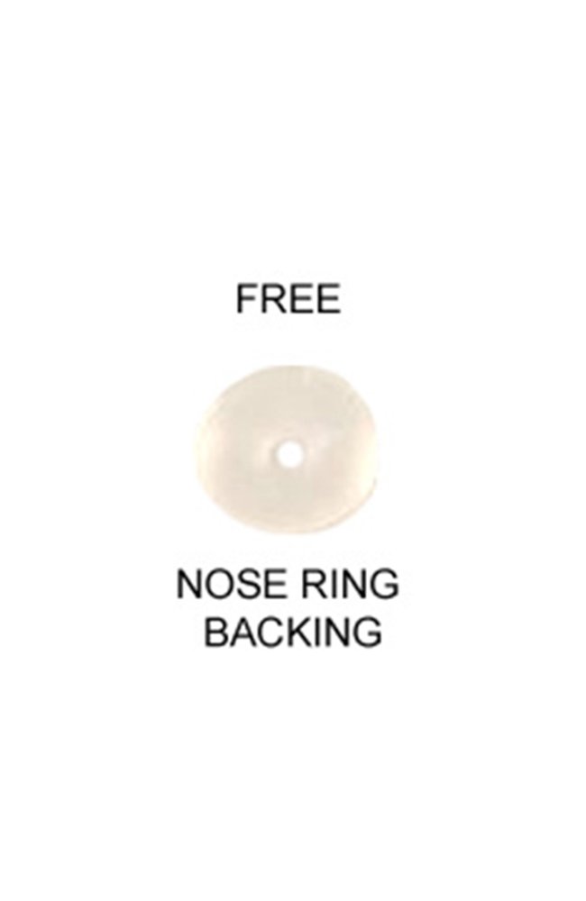 Black-Tone 316L Surgical Steel Left Nostril Screw Nose Stud Ring Nose Hugger 20G