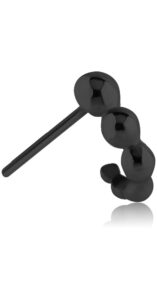 black-tone 316l surgical steel left nostril screw nose stud ring nose hugger 20g