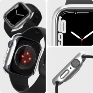 Spigen Thin Fit Designed for Apple Watch Case Series 9/8/7 45mm Thin Hard PC Case - Graphite