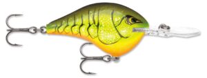 rapala dives-to 08 chartreuse rootbeer craw